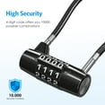 Combination Locks, AMIR Long Shackle 4 Digit Code Resettable ...