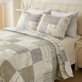 Reversible Lightweight Quilts 3pcs Bedding Set Multi Patterned Coverlet ...