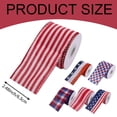 5 Yards Patriotic Wired Ribbon, Red White Blue Stripe & Plaid, for 4th ...