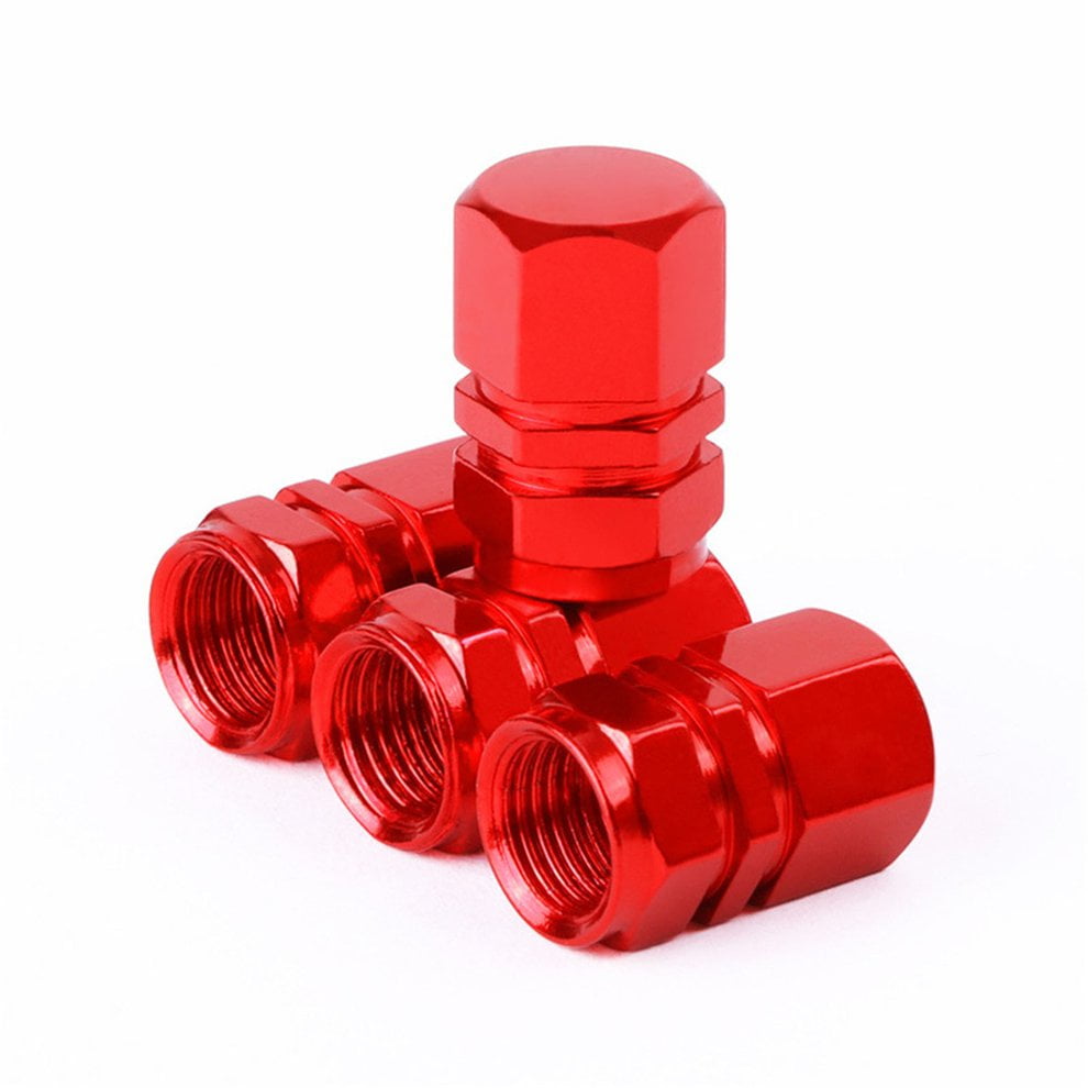 Alloy Tire Valve Cap Automobiles Dust Proof Hexagon Wheel Valve Caps R ...