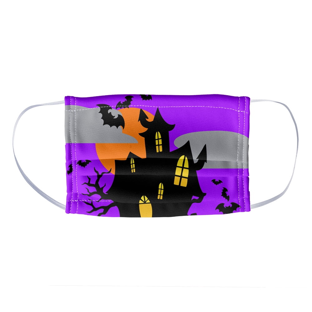 Kids Haunted House 1-Ply Reusable Face Mask Covering - Walmart.com