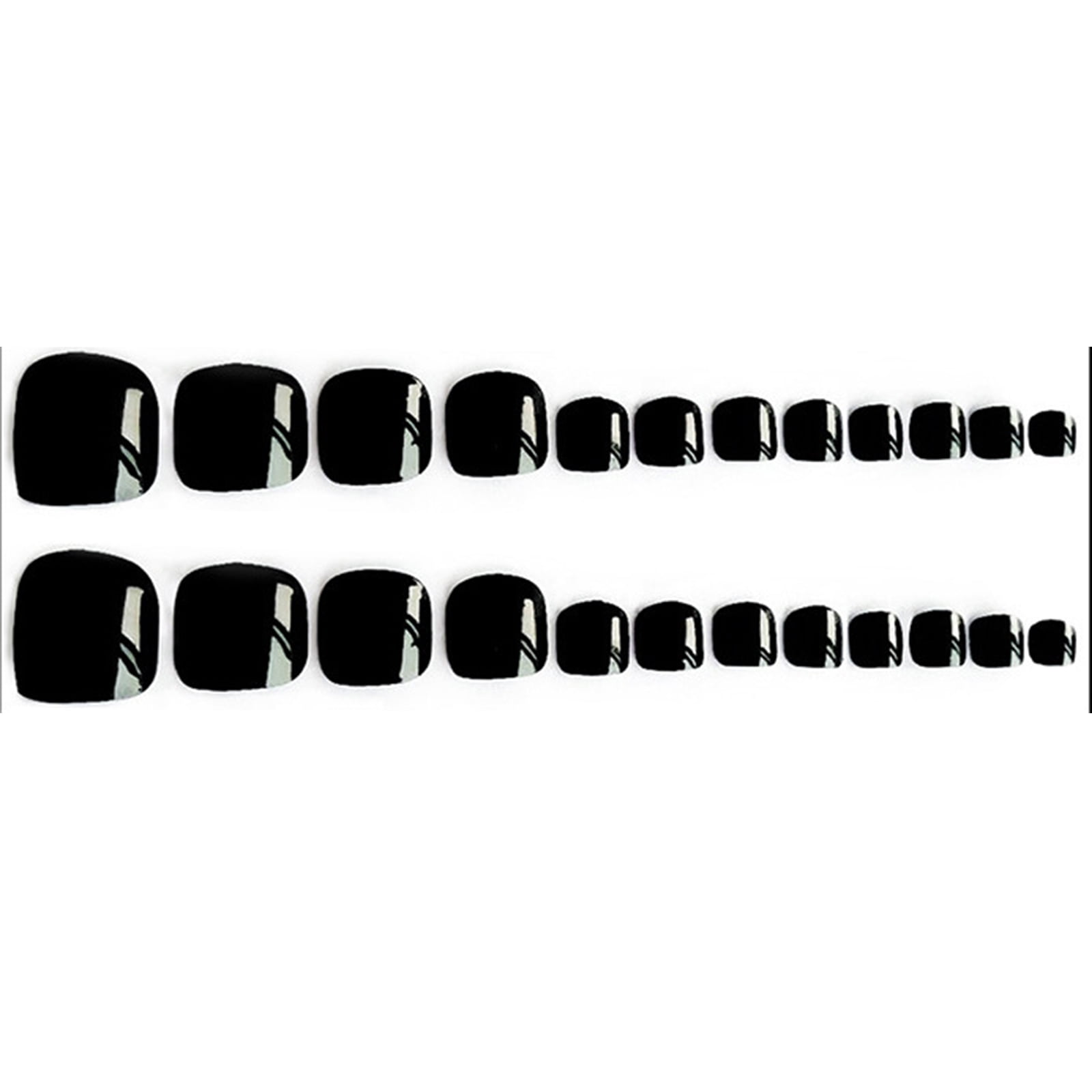 Short False Toenails Artificial Feet Nails Full Cover Square Fake ...