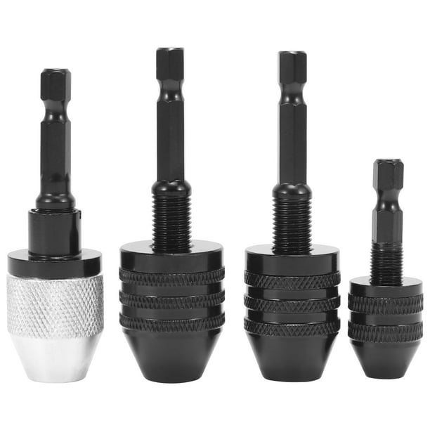 4PCS Drill Chuck Change Adapter, Keyless Chuck Conversion Tool Keyless ...