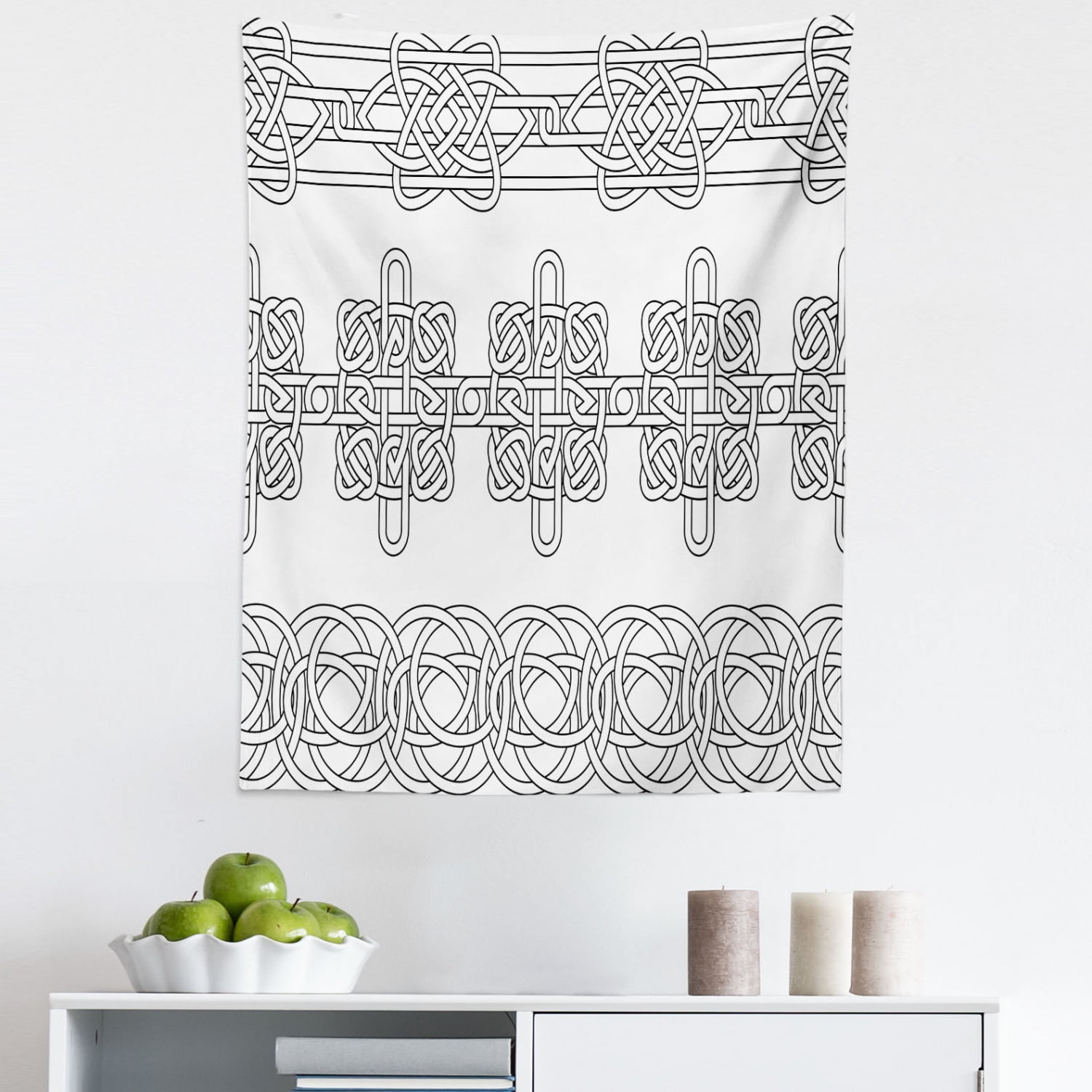 Irish Tapestry, Indigenous Motifs in Stencil Art Style Celtic Culture ...