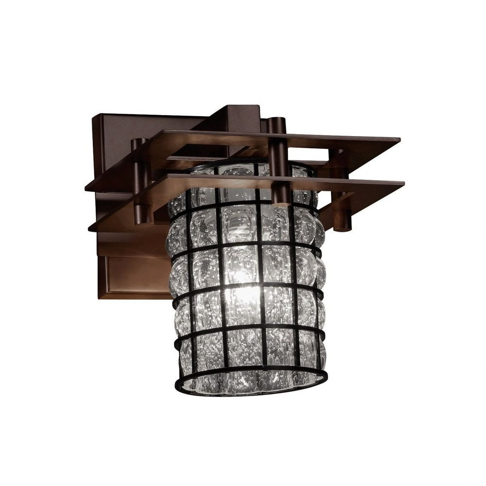 Justice Design WGL-8171-10-GRCB-DBRZ Wire Glass Metropolis - 1 Light 2 ...