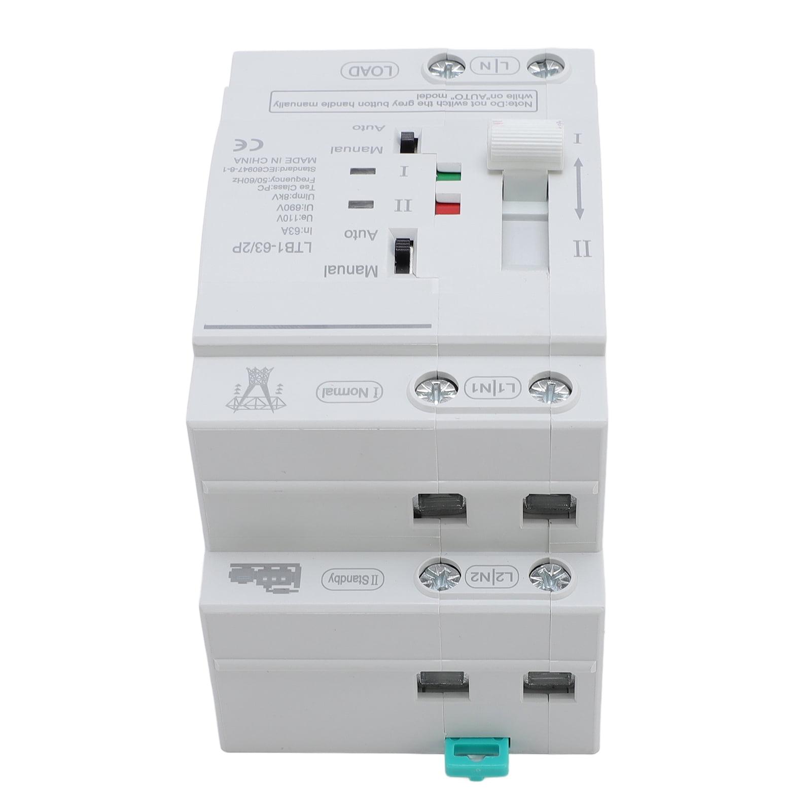 Dual Power Automatic Transfer Switch, 110V Mini ATS Din Rail Dual Power ...