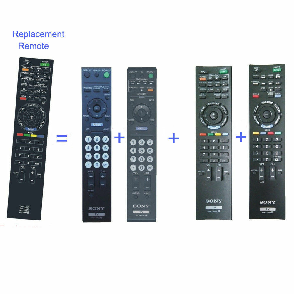 New Replace RM-YD025 Remote Control For Sony BRAVIA LCD LED TV KDL ...