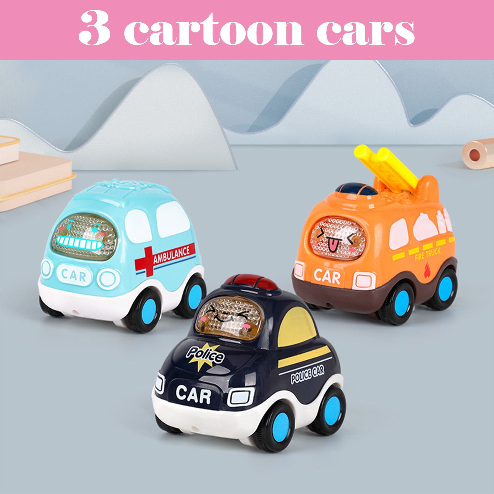 Gift for Kids Toy Carriage Return And Baby Toy Trolley Set 3 Car Early ...