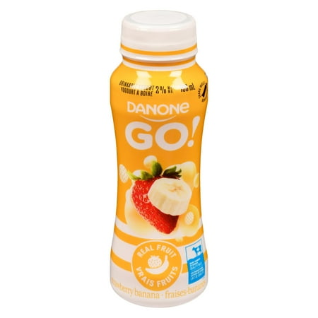 Danone Go! Drinkable Yogurt, Strawberry Banana Flavour, Made with Real ...