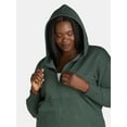 Terra & Sky Plus Size Zip Front Fleece Hoodie Jacket - Walmart.com