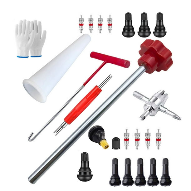 Unatoiry 25piece Quick Change Tire Valve Tool Kit Tire Valve Tool Kit ...