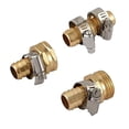 "Metal Brass 3/4"" Garden Hose Repair Kit with Male and Female Mender ...