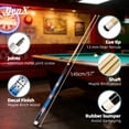 57" Blue Pool Cue - 13mm Multi-Layer Leather Tip Billiard Stick with ...