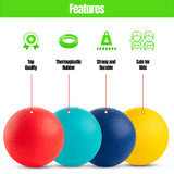 New Bounce 8.5'' Small Rubber Kids Playground Ball Set for Backyard ...