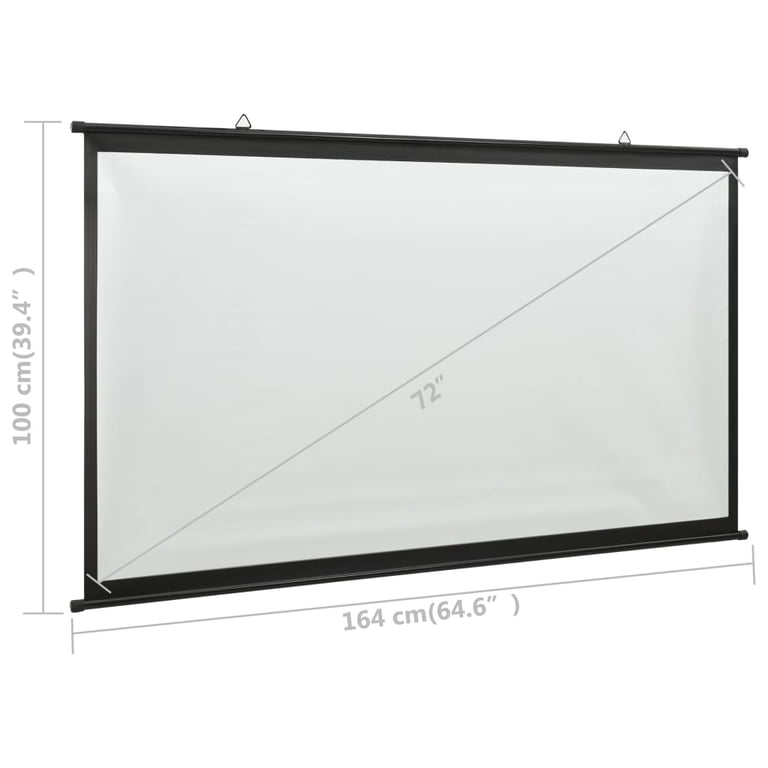 Projector Screen 70 Inch 135 Inch 16:9 Format Pvc Matte White Material ...