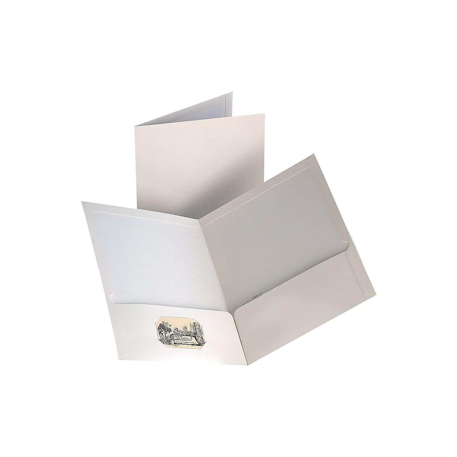 Staples 2-Pocket Laminated Folders White 10/Pack (13375-CC) - Walmart.com