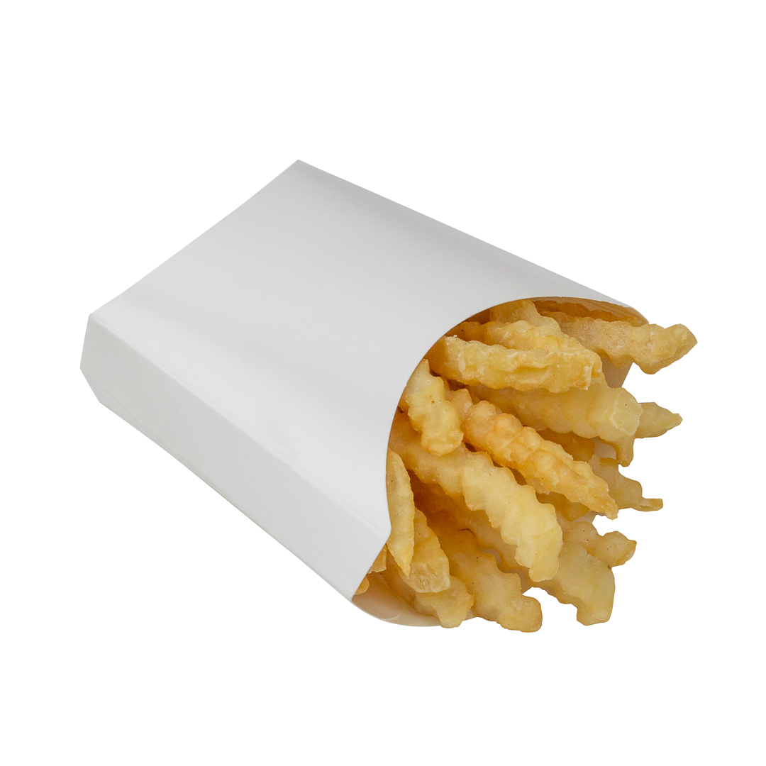 Bio Tek White Paper Fry Cup / Snack Container - 4 1/2" x 3 1/4" x 3 3/4 ...