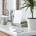 5X Adjustable Rectangular Vanity Mirror with Magnifier, Chrome Finish ...
