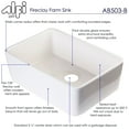 ALFI brand AB503-B Biscuit 23" Smooth Apron Fireclay Single Bowl ...