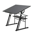 Studio Designs Zenith Adjustable Wood Top Drafting Table in Black - Walmart.com