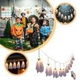 10-Piece Halloween Hanging Ghost Set with Flashing LED Lights 8.2 Foot ...
