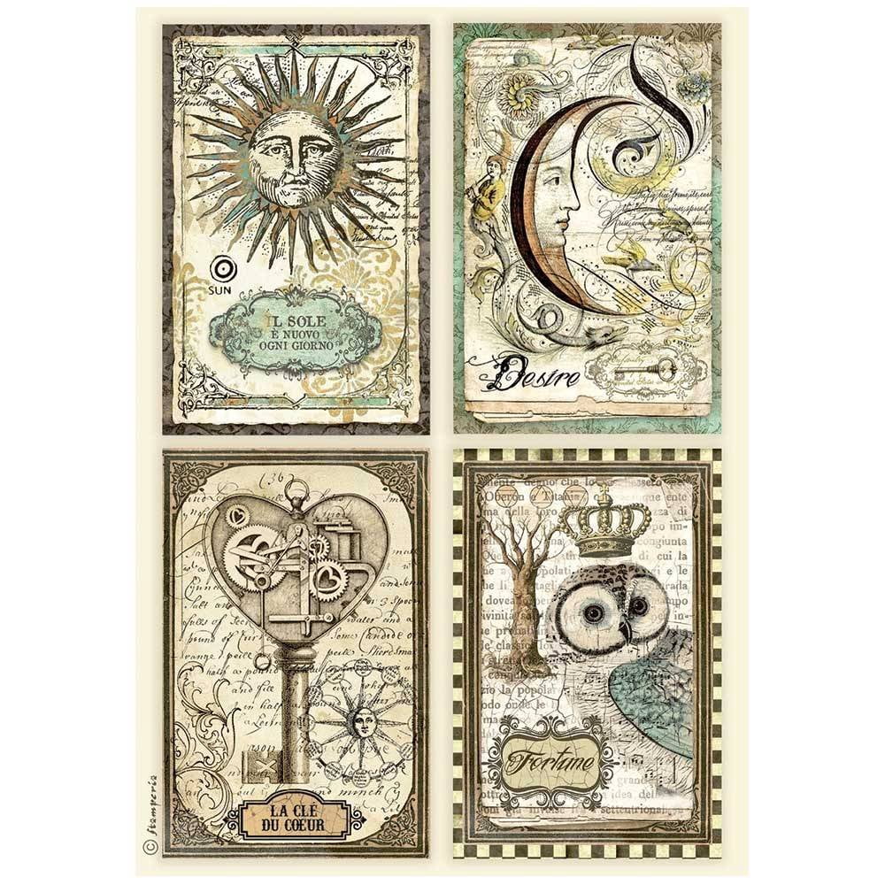 Stamperia Rice Paper Sheet A4-4 Cards, Alchemy - Walmart.com