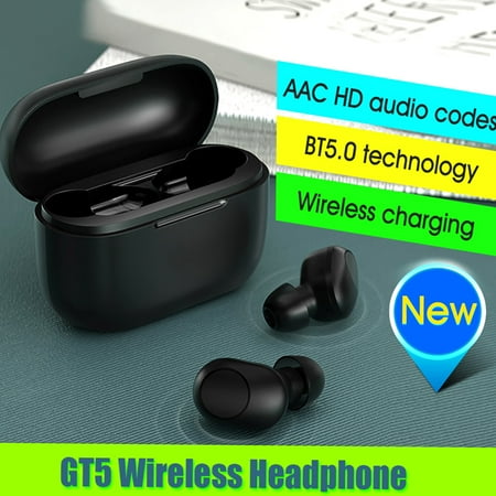 GT5 True Wireless Earbuds BT 5.0 Headphones with Touch Control Dual ...