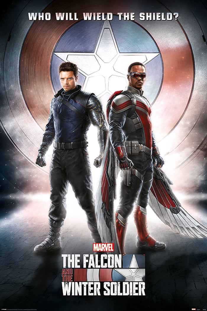 The Falcon And The Winter Soldier Marvel Tv Poster Who Will Wield The Shield