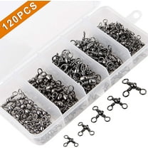 3 Way Barrel Fishing Swivels T-Turn Crossline Swivels,120Pcs Brass T ...
