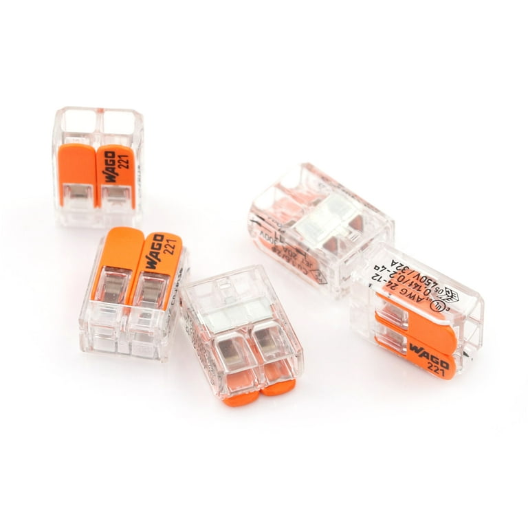 221-412 Wago Wago 221 Series Terminal Block, 2-Way, 32A, 24, 48% OFF