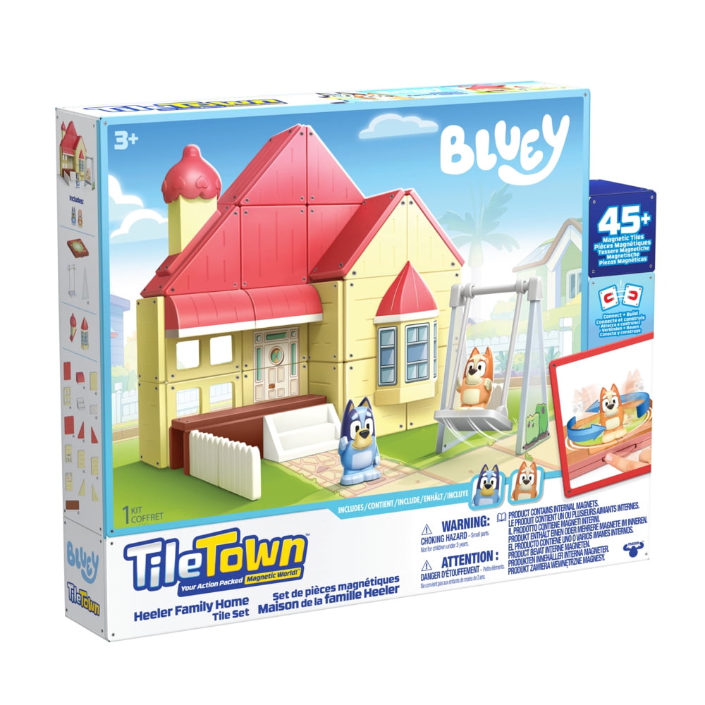 Tile Town Bluey Heeler Home Magnetic Tiles Playset - Walmart.ca