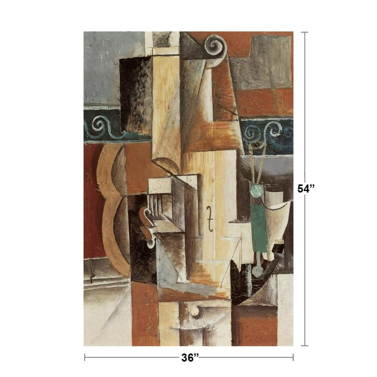 Violin Cubist Painting In