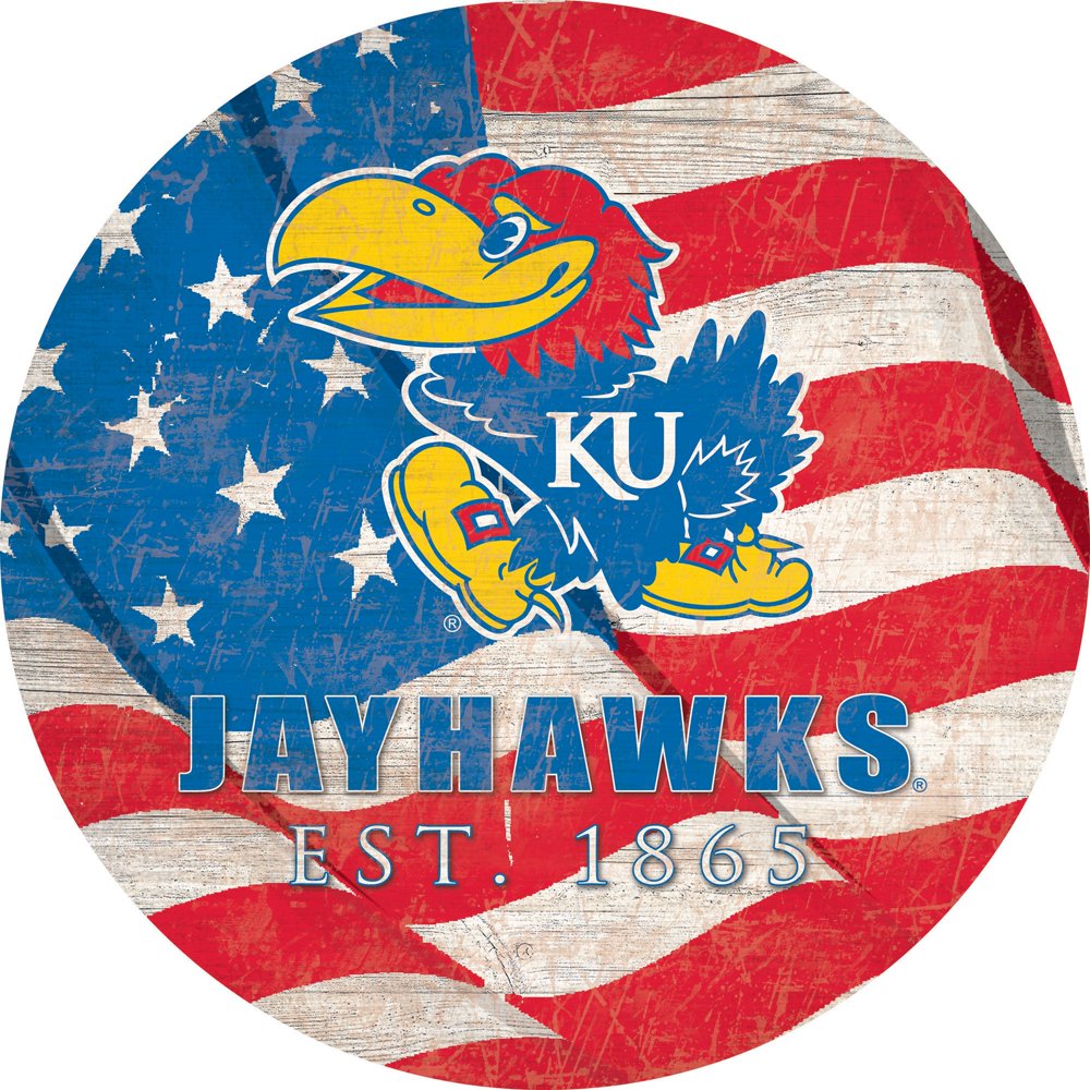 Kansas Jayhawks 12" Team Color Flag Sign - Walmart.com - Walmart.com