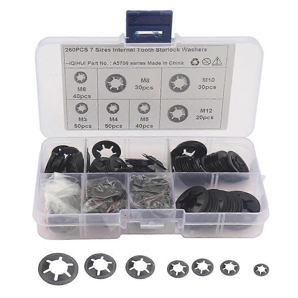 260/150pcs Internal Tooth Star Lock Washers Assortment Kit Push on ...