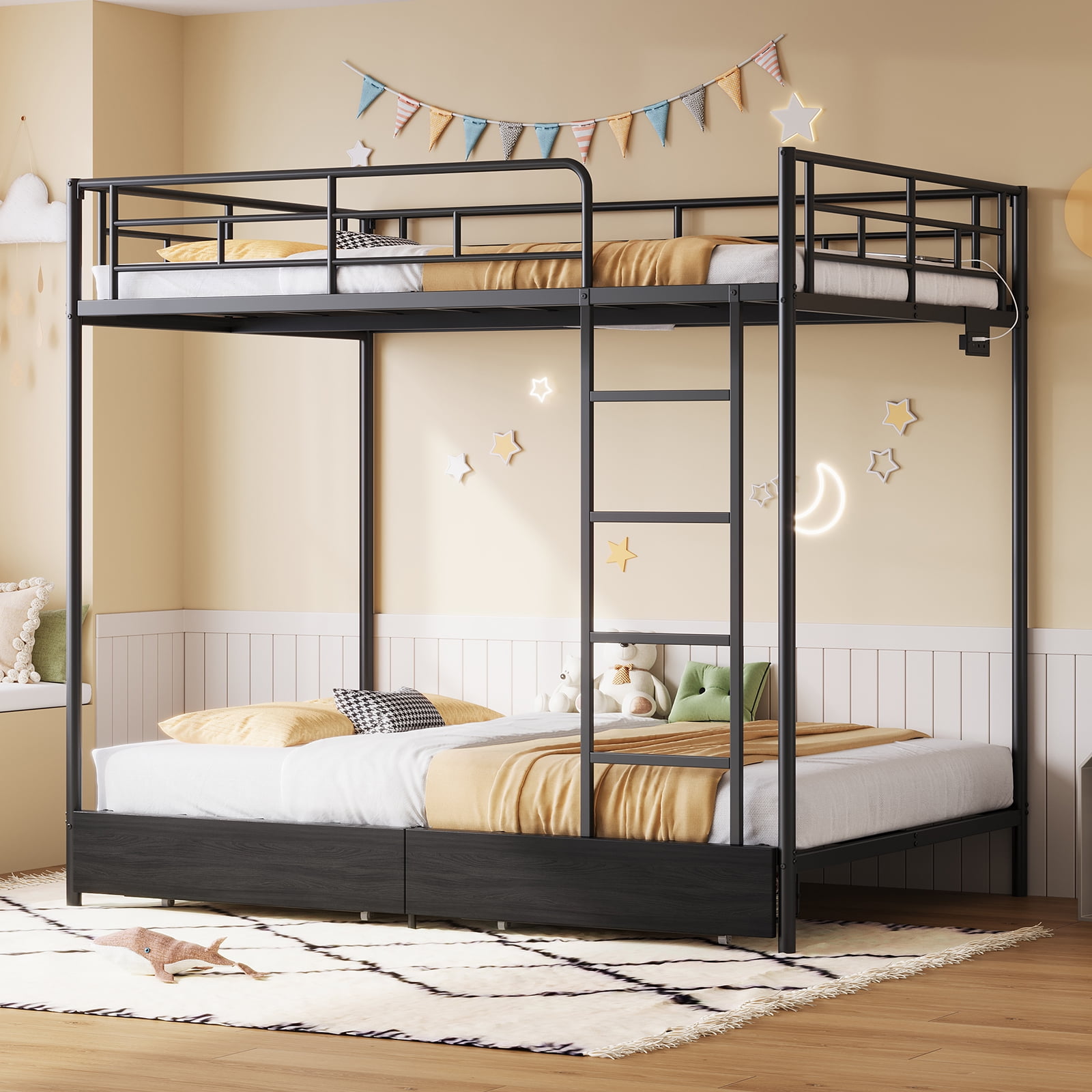 Click here for Fusou Full Metal Bunk Bed With Led  Charging Stati... prices