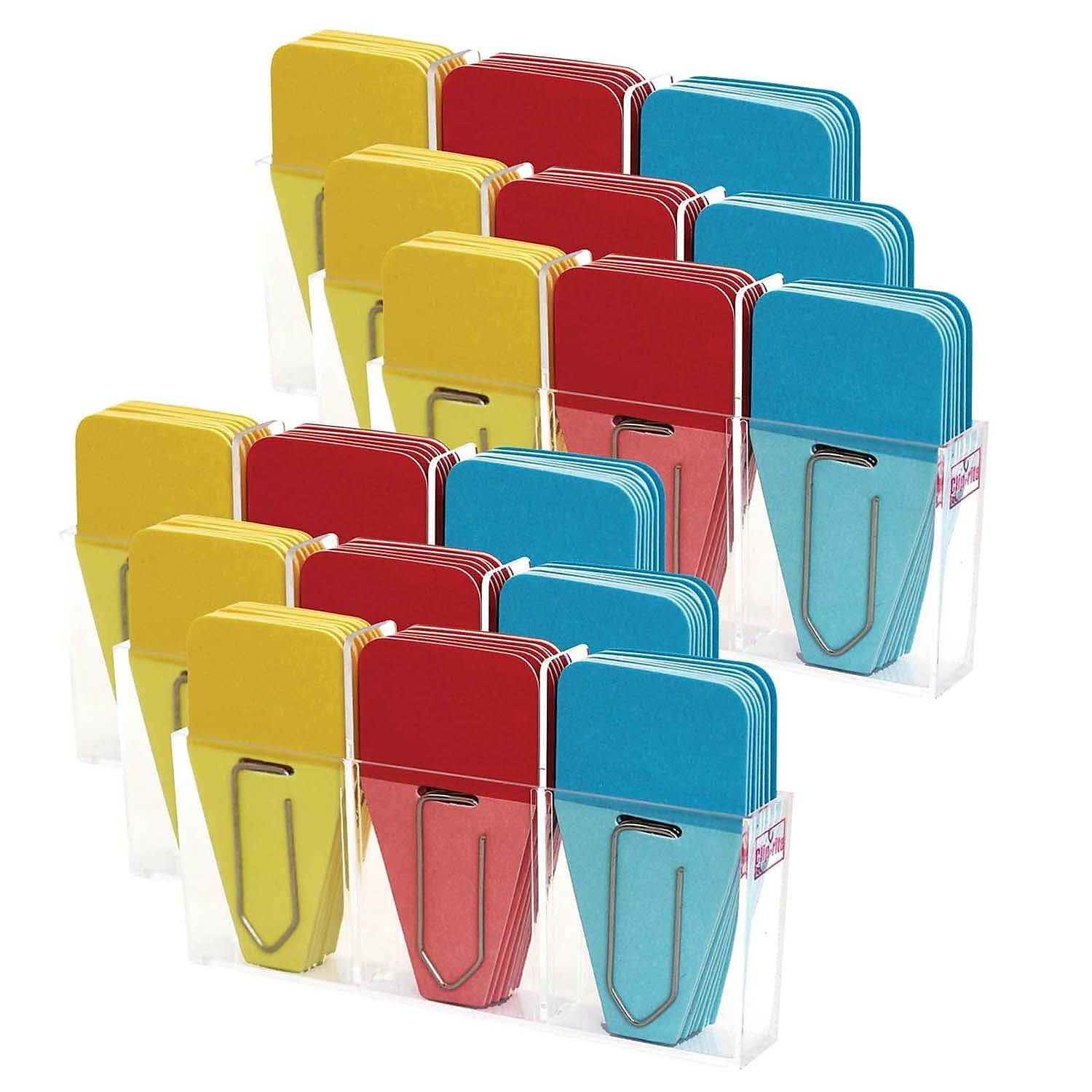 Clip-rite Standard Clip-Tabs Red/Blue/Yellow 24 Per Pack 6 Packs CRT108 ...