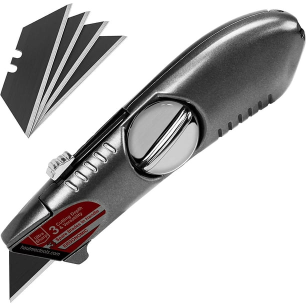 HAUTMEC One-Piece Heavy-Duty Retractable Utility Knife HT0247-KN ...