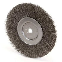 Weiler Narrow Face Crimped Wire Wheel, 8 in D x 3/4 W, .006 Stainless ...