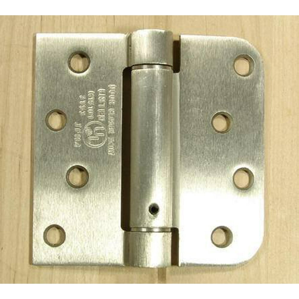 Spring Self-Closing Hinges, 4" X 4" Square with 5/8" Satin Nickel - 2 ...