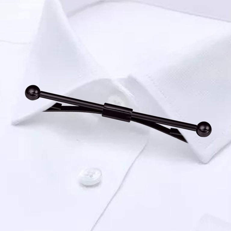 Tie Pins 3PCS Men's Tie Clips Set - Gold Silver Black Collar Bars & Tie ...