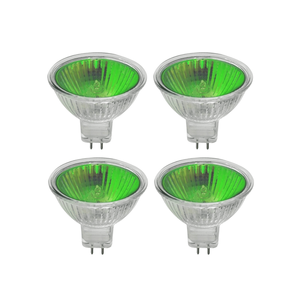 Sterl Lighting Pack Of 4 MR16 Mini Reflector Green Colored Halogen sterl-lighting-pack-of-4-mr16-mini-reflector-green-colored-halogen