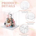 10 Pcs Transparent Tall Cake Boxes 13.4" x 13.4" x 16" Large Clear Cake ...