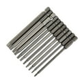 Alloy Steel 11pcs Torx Screwdriver Bit Set, Quarter Inch Hex Security Magnetic Head, 100MM Extra ...