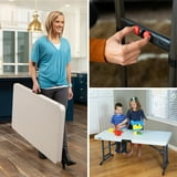 Lifetime 4 Foot Rectangle Folding Table Indoor/Outdoor Commercial Grade ...