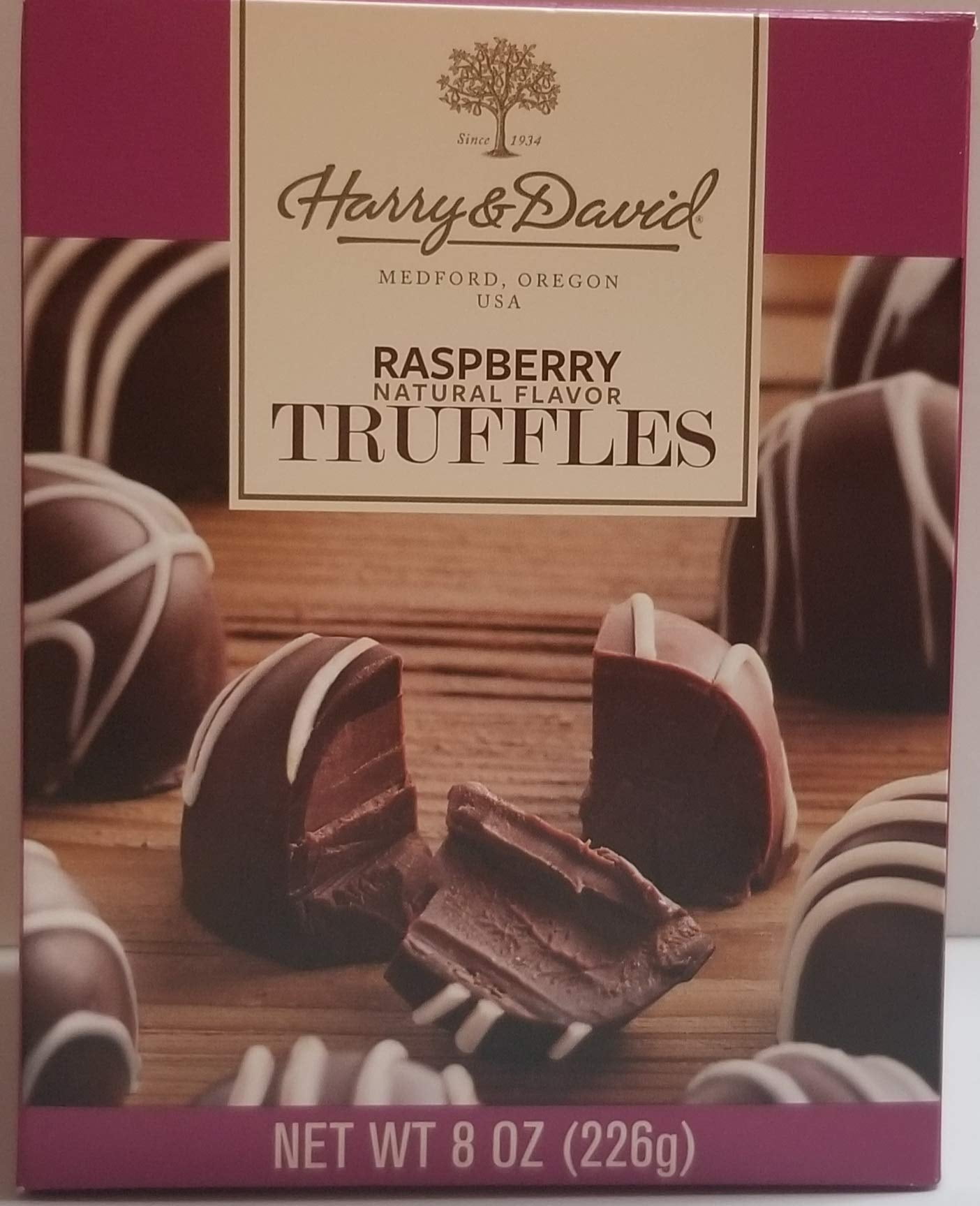 Harry & David Dark Chocolate Raspberry Truffles 8 oz - Walmart.com