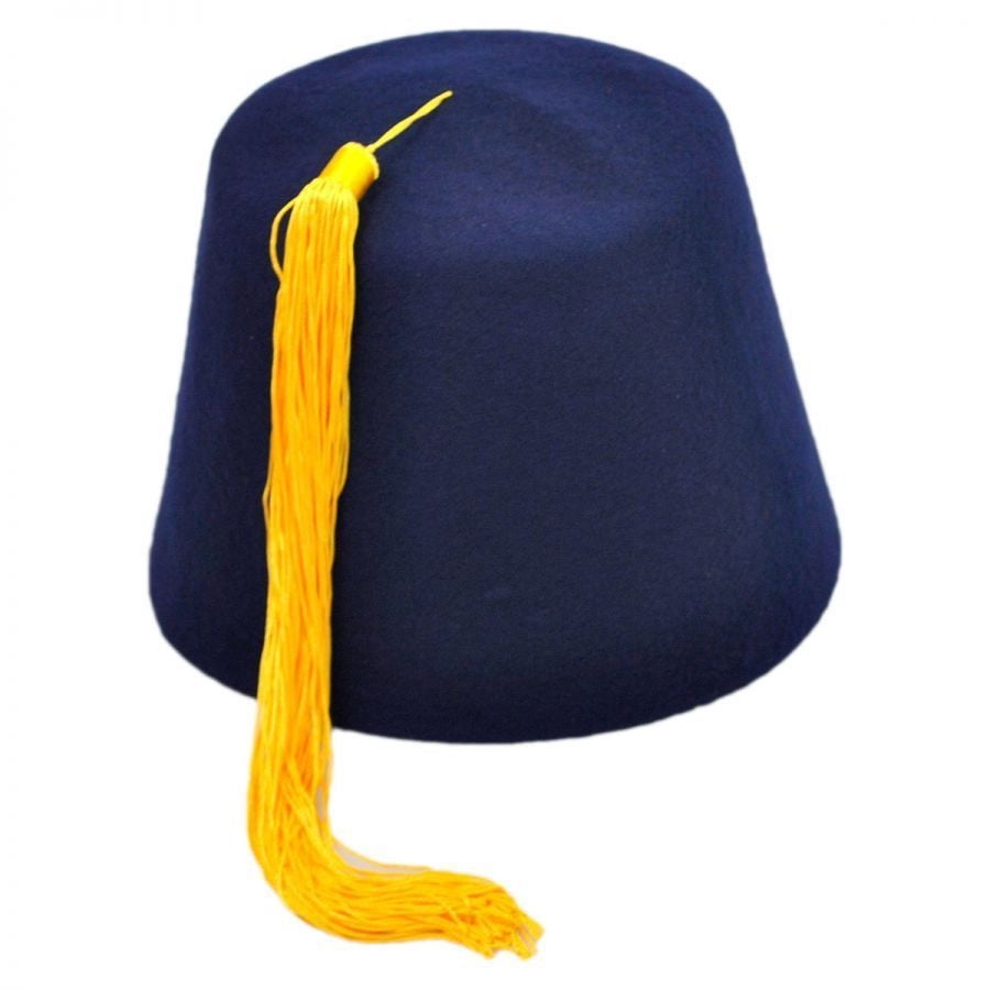 Navy Blue Fez with Gold Tassel - XL - Navy/Gold - Walmart.com