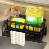 LmnLft Sponge Kitchen Sink Caddy with Auto Draining Tray - Organize ...