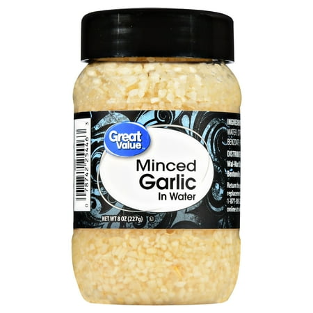 Great Value Minced Garlic in Water, 8 oz - Walmart.com