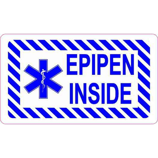 3.5inx2in Epipen Inside Magnet Magnetic Medical Alert Emergency Sign - Walmart.com
