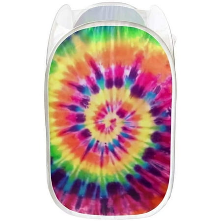 LINLINPAPA Rainbow Tie Dye Laundry Hamper Portable Collapsible for ...